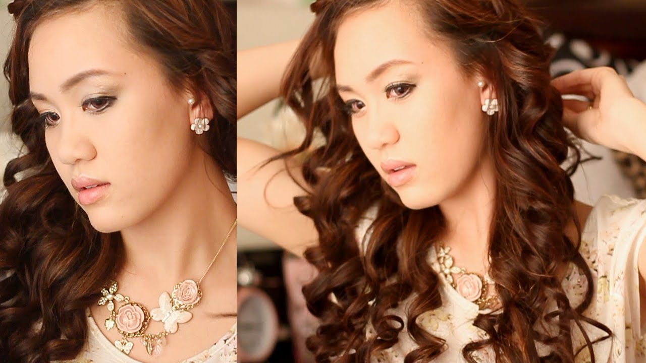 Boho Inspired Tight Curls Hair Tutorial - YouTube