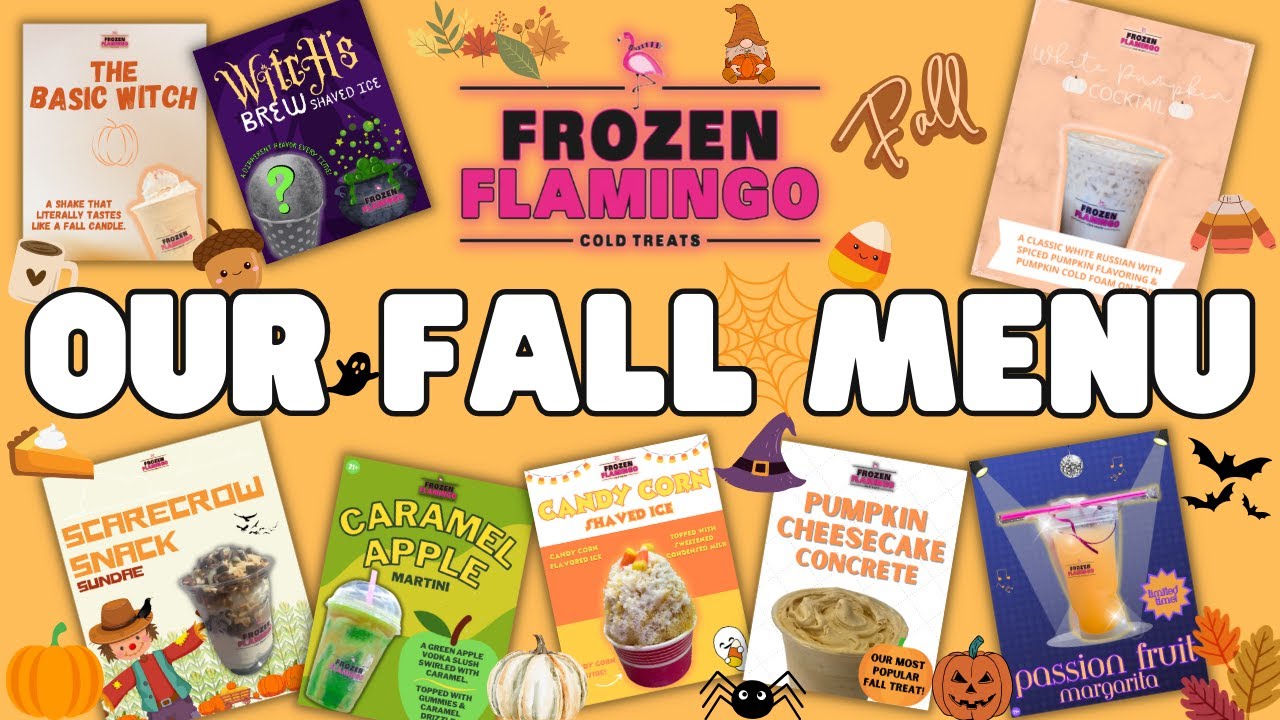 Frozen Flamingo•Our Fall Menu! - YouTube