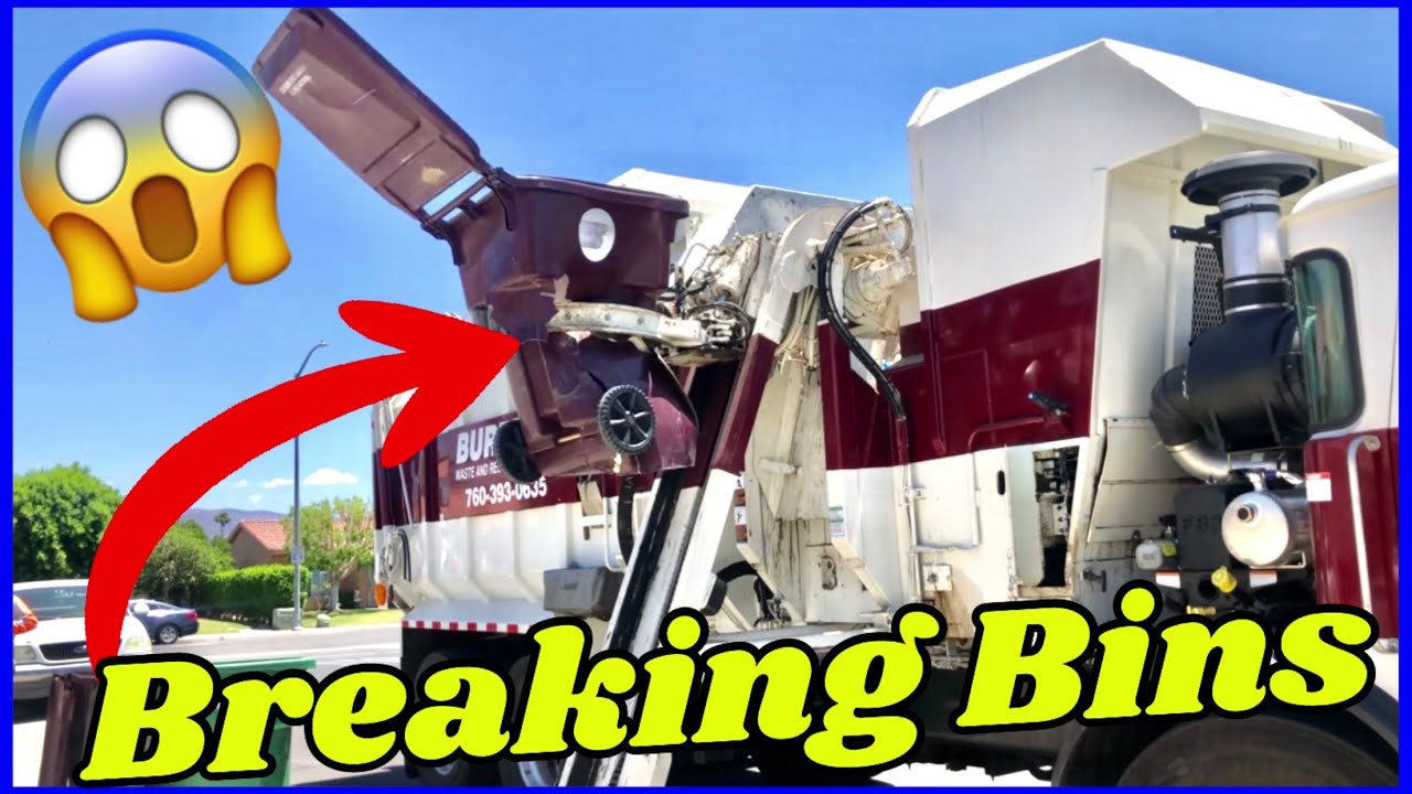 Garbage Truck Destroys Trash Can!!! Adventures with 5 Garbage Trucks - YouTube