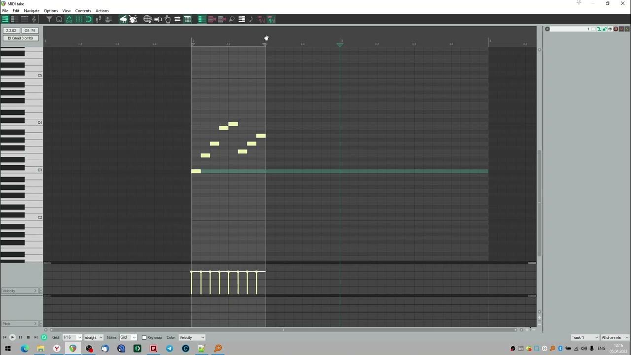Дублирование миди событий в Piano Roll в Reaper. Duplicate midi events in Piano Roll Reaper ...