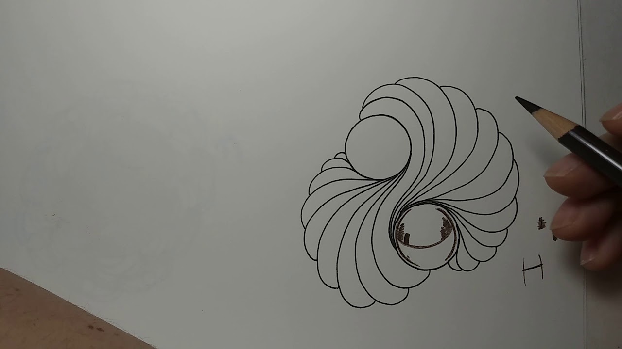 How to draw a chrome sphere - YouTube