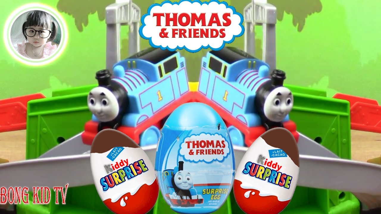 Thomas And Friends Mini Train Track Surprise Kinder Egg with BongkidTV ...