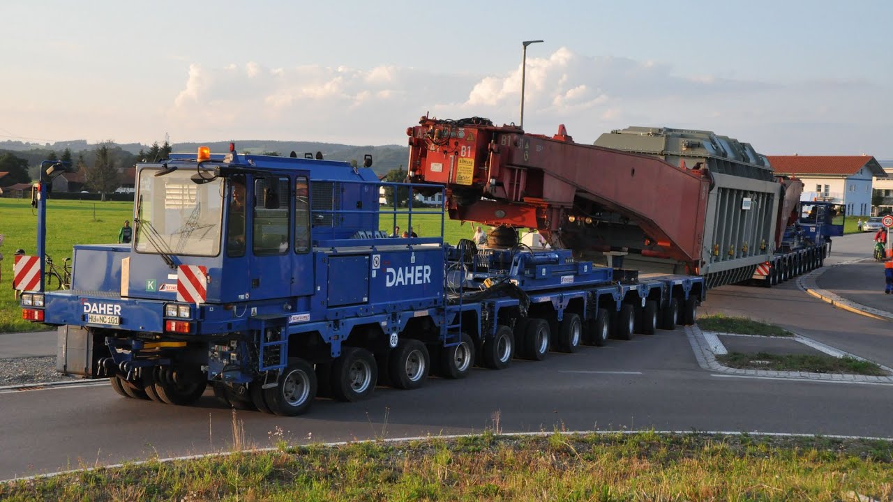 Scheuerle SPMT - DAHER/HCS - 516 Tonnen in Betzigau - YouTube