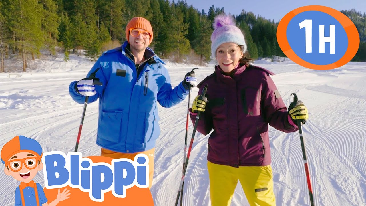 Plain Valley Ski Trails + 60 Minutes of Blippi for Kids | Preschool ...