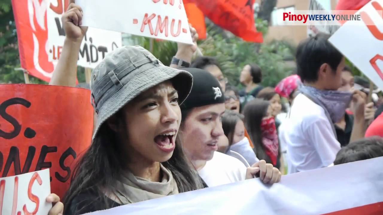 PH progressive groups rally in US Embassy in Manila to protest US-PH ...