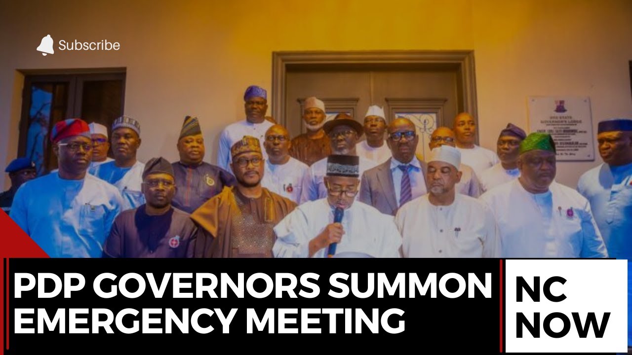 PDP Governors Convene to Tackle Party Crisis - YouTube