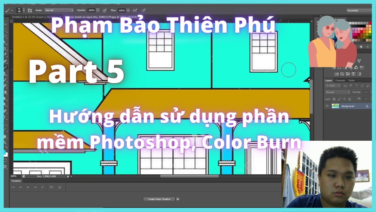 Hướng dẫn sử dụng phần mềm Photoshop, Color Burn - YouTube