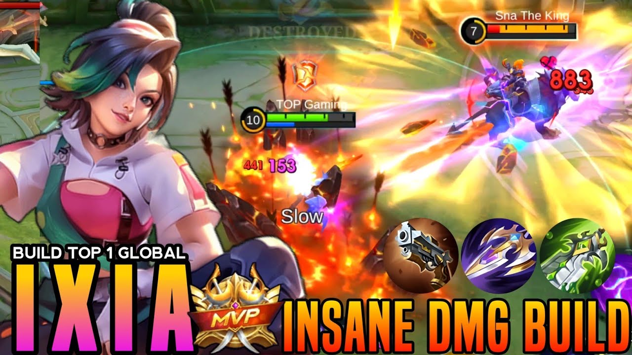 IXIA INSANE DAMAGE ONE SHOT!! - BUILD TOP GLOBAL IXIA 2024 ~ MLBB - YouTube