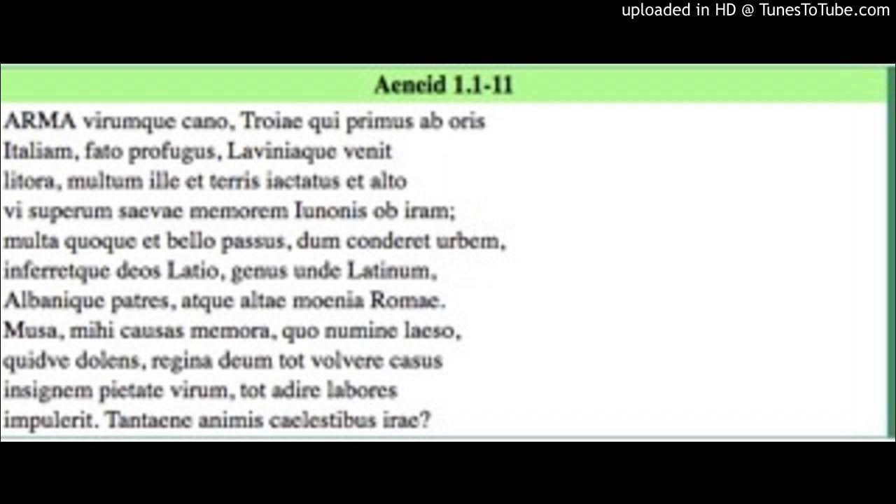 Aeneid, Book 1, lines 1-11 (Slow Rhythm) - YouTube