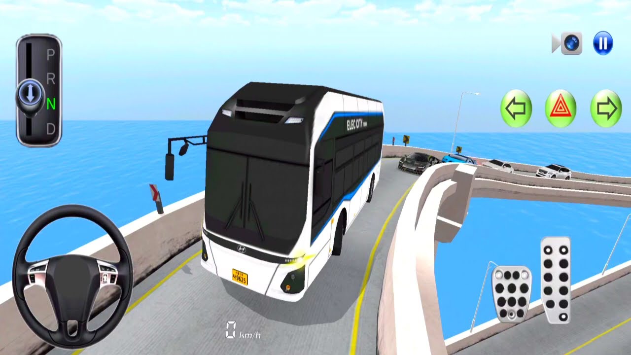 New Hyundai Election Bus Driver in Highway Rest Area 3D Driving Class ...