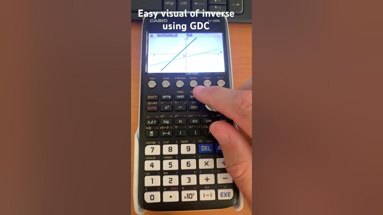 Plot inverse function using Casio fx-CG50 AI SL IB DP Maths. Help sketch inverse. #maths #gdc # ...