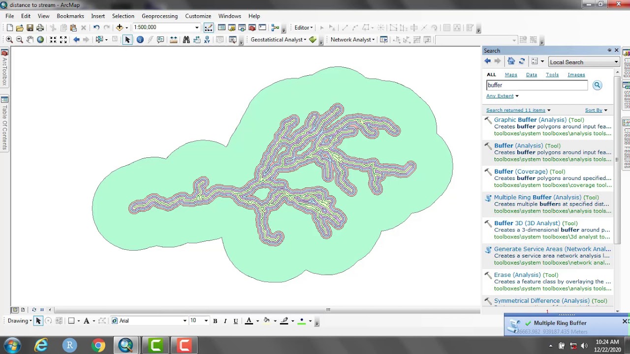 How to prepare distance from streams map using ArcGIS - YouTube