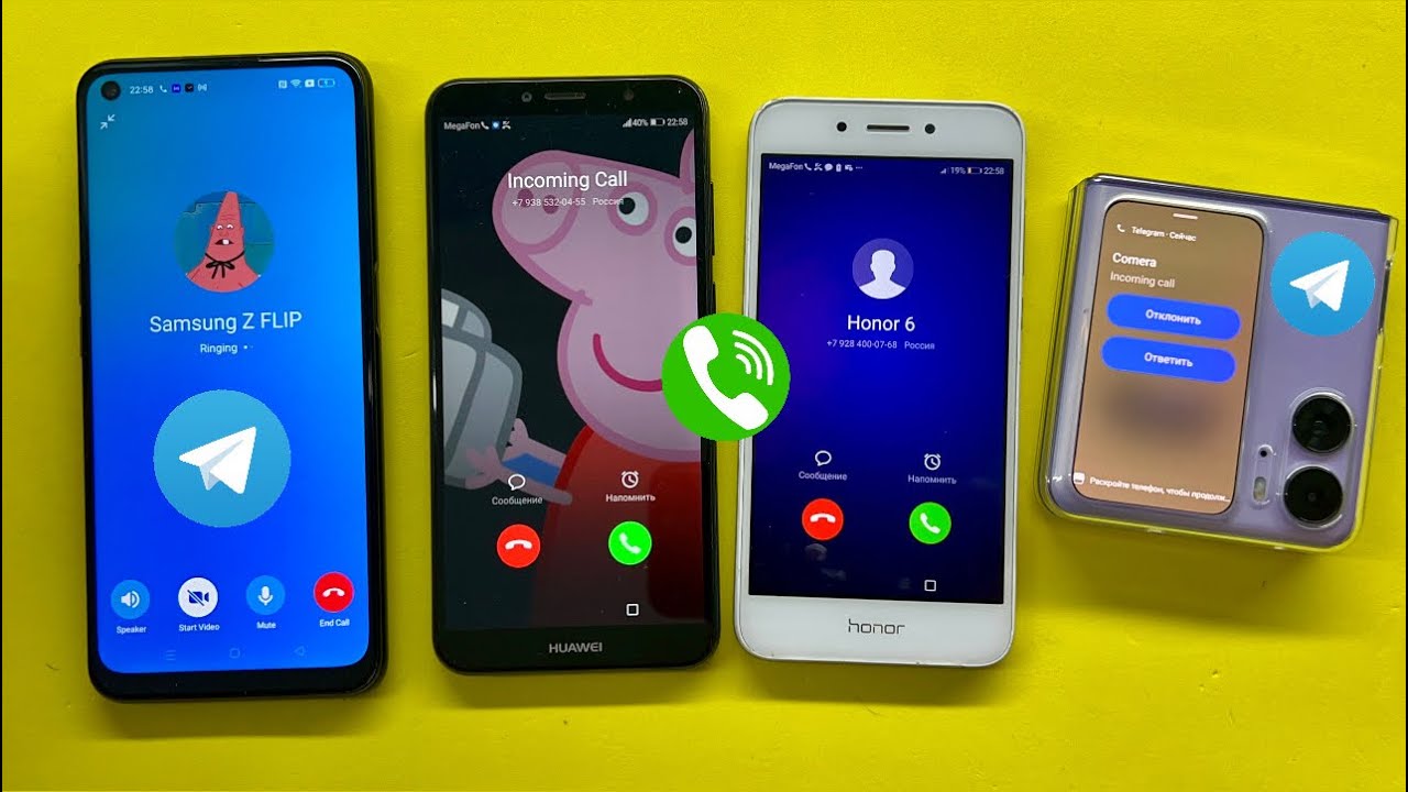 Incoming Outgoing Call Honor 6 Vs HUAWEI Y6 / Telegram Call Sound on ...