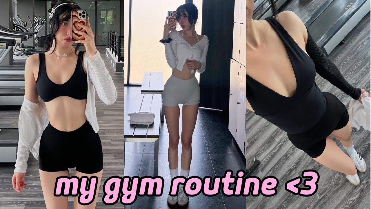 my quick k-pop idol gym workout routine 🤍🎀 168cm 49kg 헬스장 루틴 - YouTube