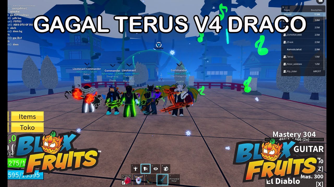GAGAL TERUS V4 DRACO BLOX FRUITS #ROBLOX #bloxfruits - YouTube