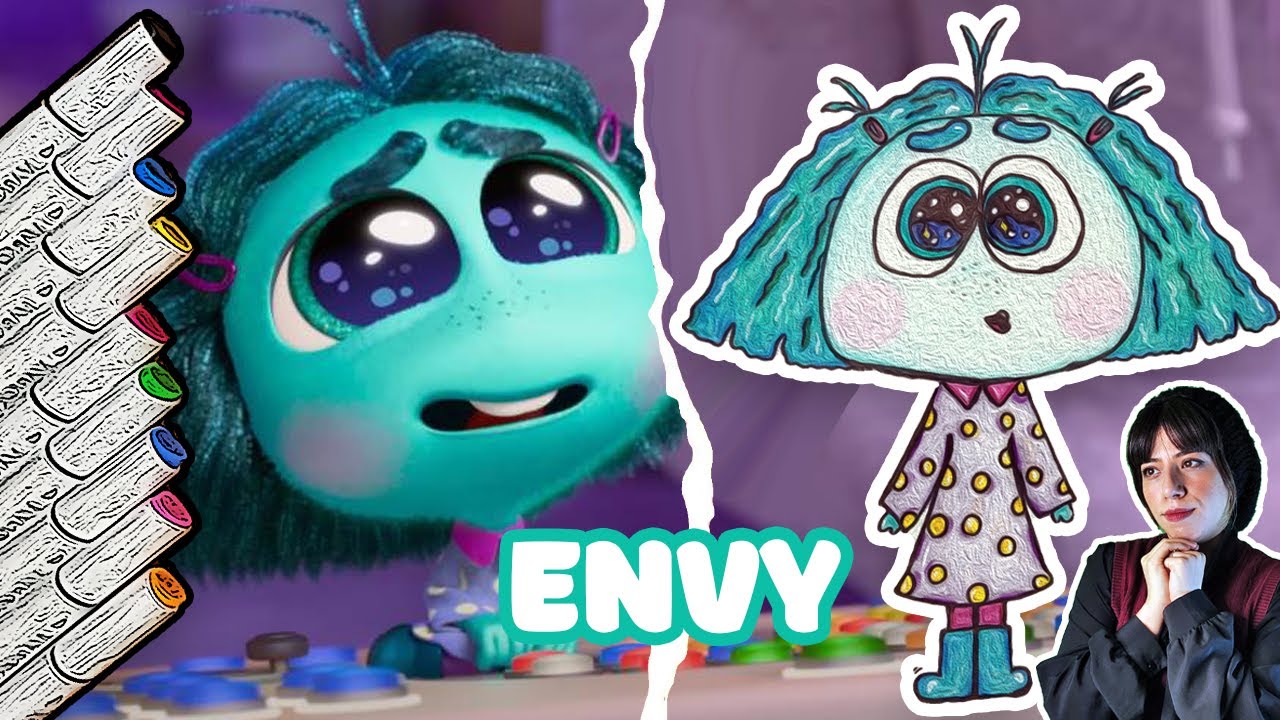 Draw Envy from Inside Out! (Easy & Cute) - YouTube