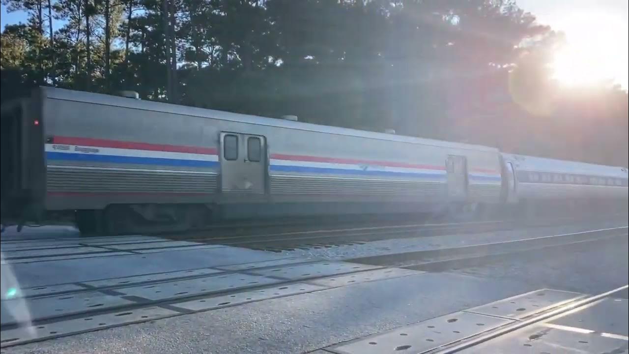 Amtrak P089 SB Engine 328 2 regular shots And 1 Low View - YouTube