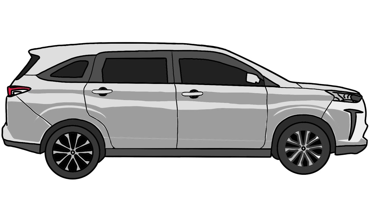 CARA MENGGAMBAR MOBIL TOYOTA AVANZA - YouTube