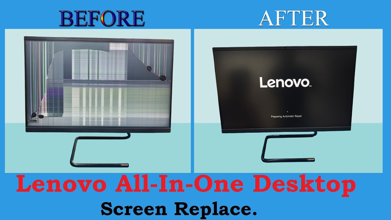 Lenovo 22" All-In-One Desktop PC Screen Replacement - YouTube