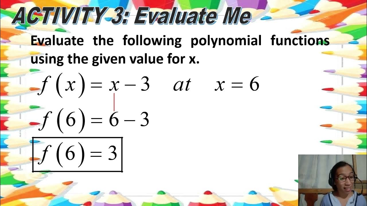 Evaluating polynomial function - YouTube