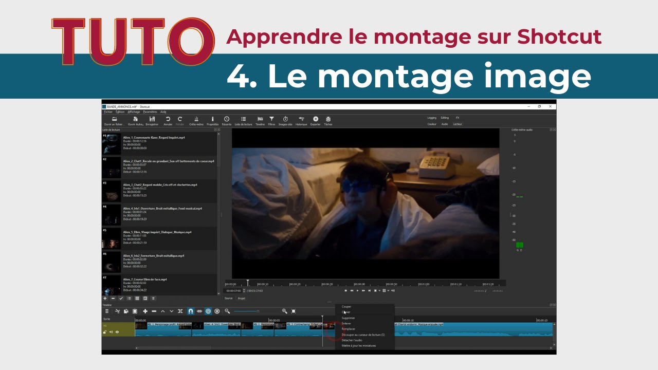 TUTO#4 | MONTAGE vidéo avec SHOTCUT : le montage image - YouTube