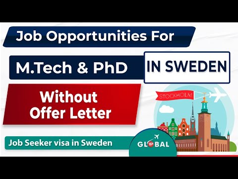 Job opportunities for Mtech & PhD candidates without offer letter in Sweden | Jobs in Sweden