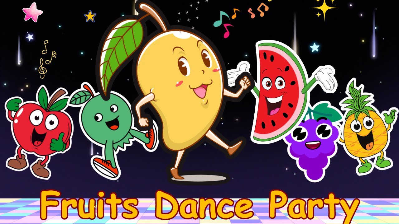 Dancing Fruits for Kids | Fun Fruit Dance Party | Learn Fruits Names # ...