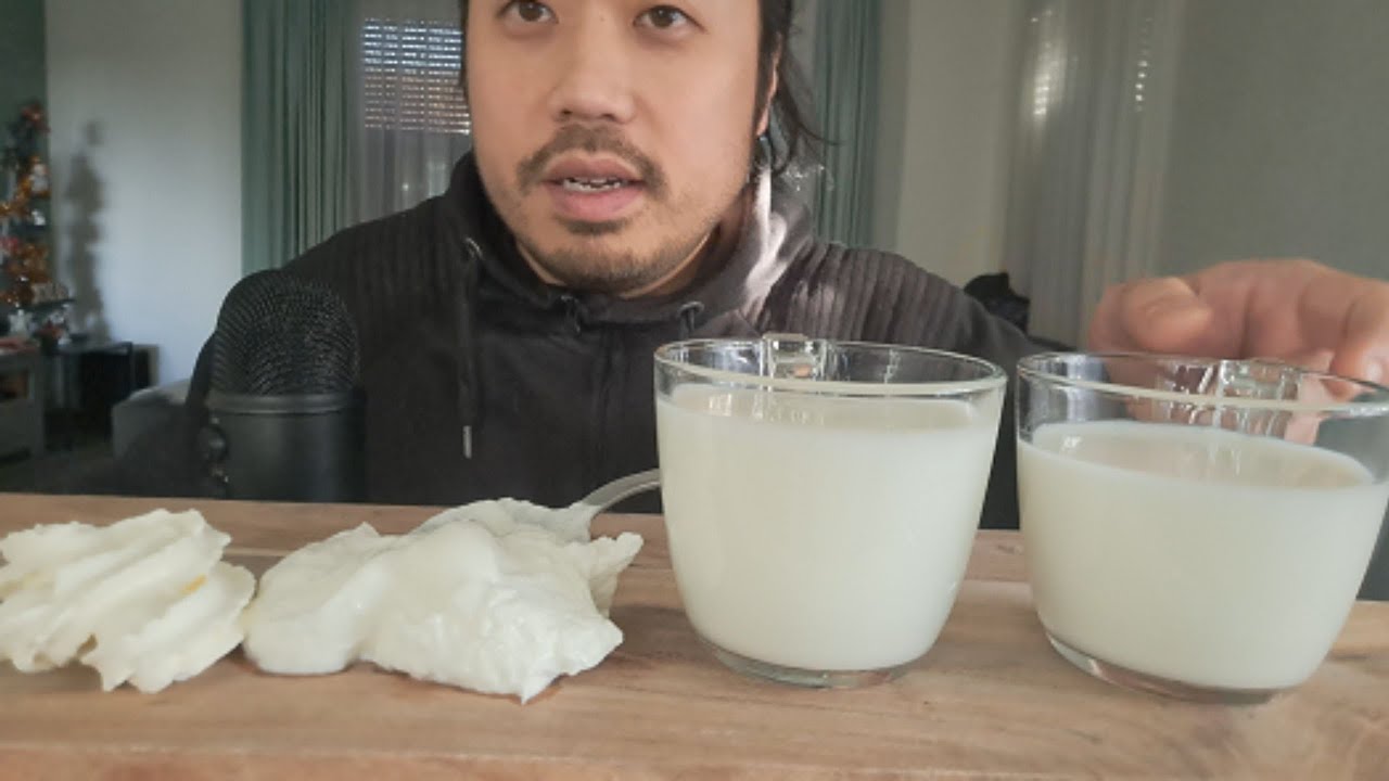 ASMR **WHITE FOOD** WHIPPED CREAM, QUARK, MILK & YOGHURT ⚪️⚪️⚪️🍶🥛 - YouTube