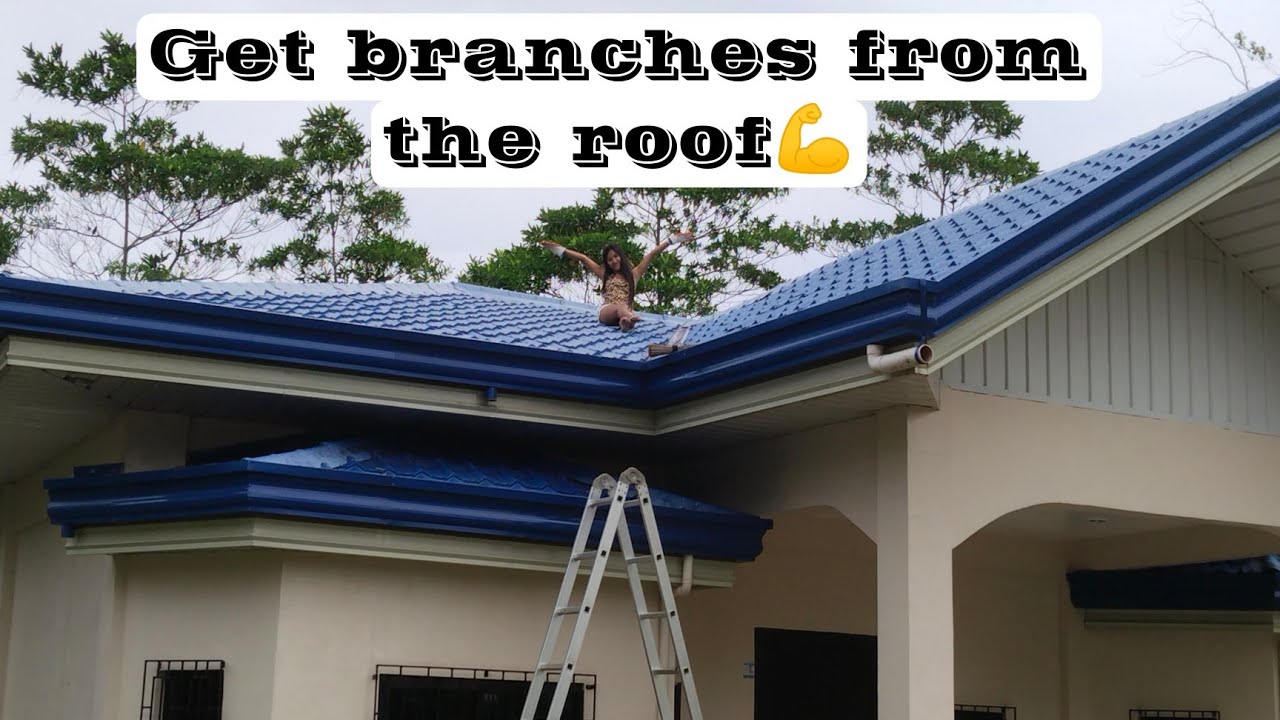 Cleaning gutters of the house, 😯 ️#provincelife #philippines #filipina ...