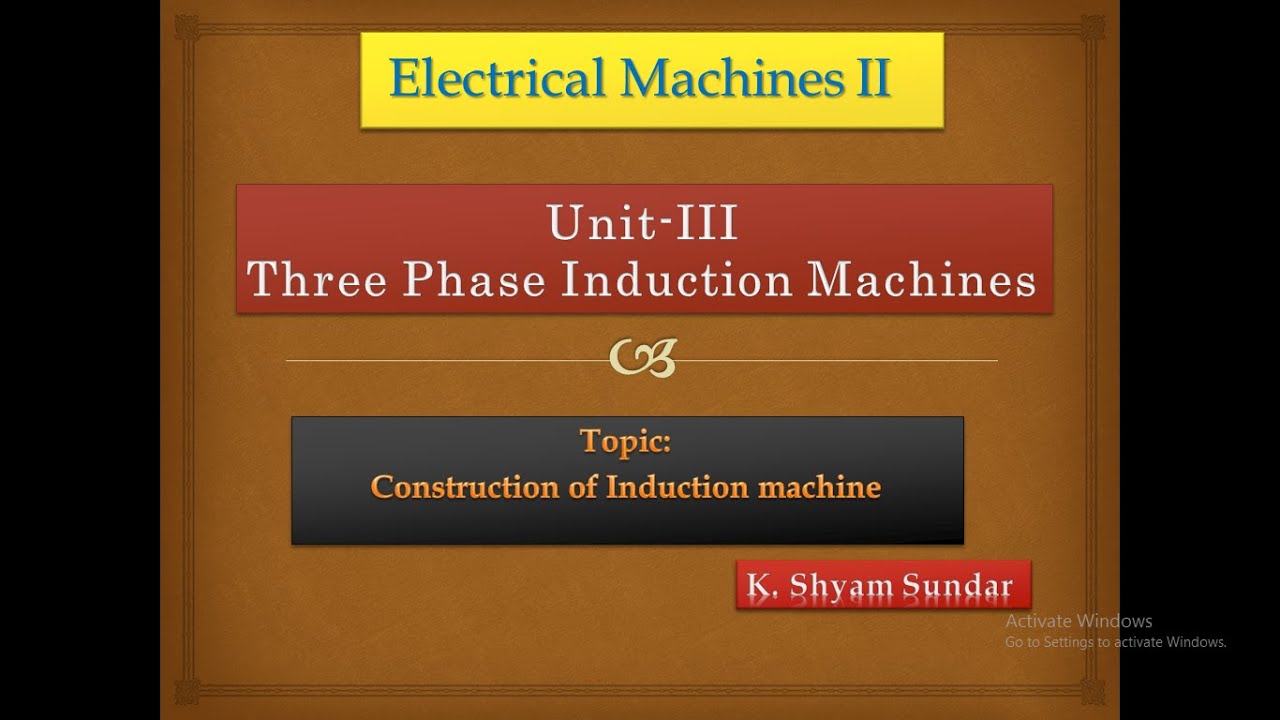 Construction of 3 phase Induction Machine - YouTube