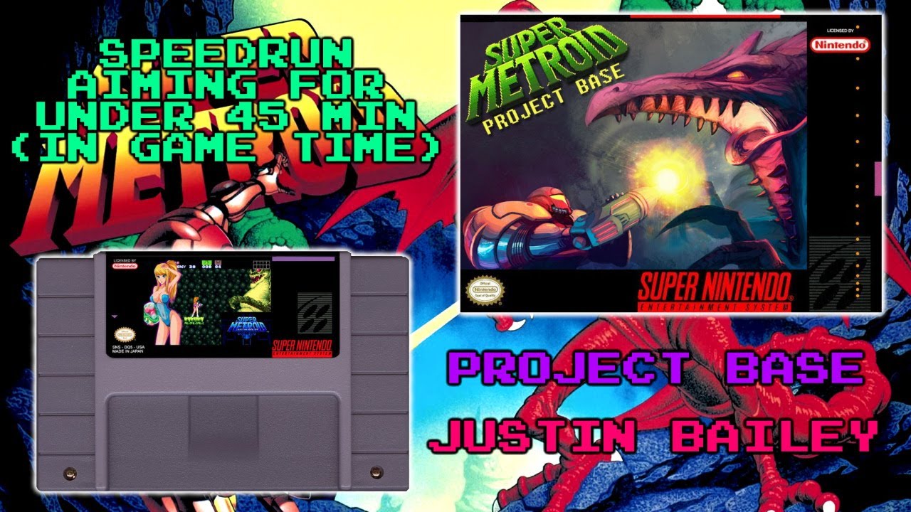 Super Metroid Project Base (Justin Bailey) Speedrun with Commentary - 45min In-Game Time - YouTube