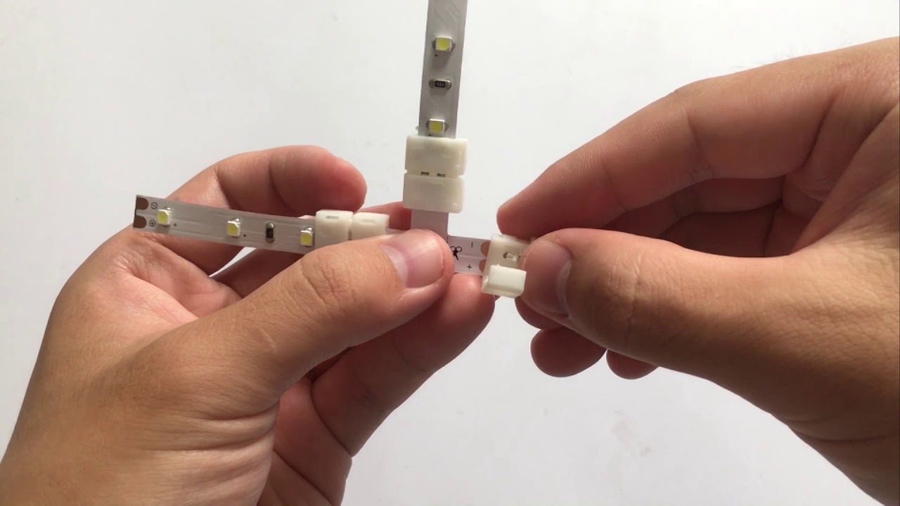 How to make L shape angle connection from T shape LED Strip Connector ...
