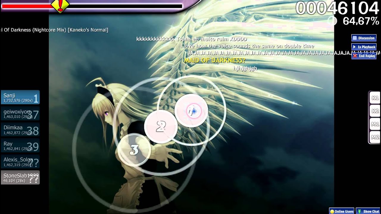 Osu - Angel Of Darkness Nightcore :O . My first attempt at Osu! - YouTube