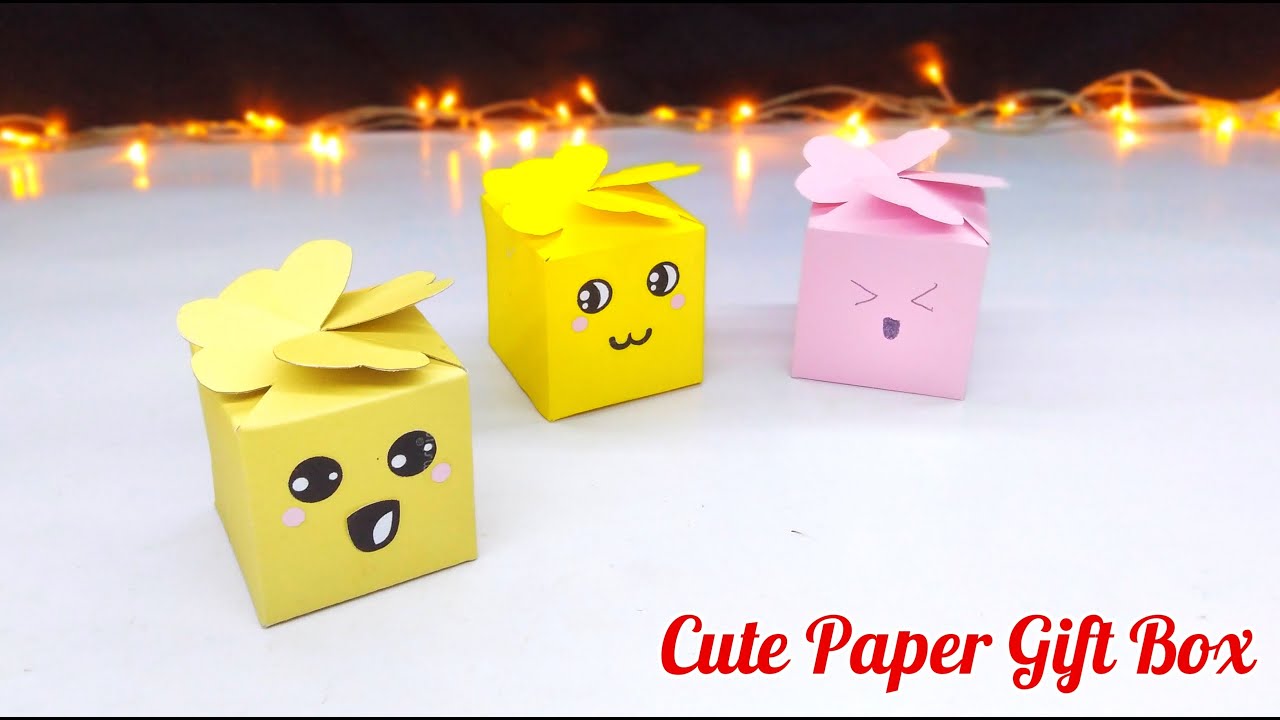 Cute Paper Gift Box easy small | Cute Paper Gift Box for Birthday | DIY ...
