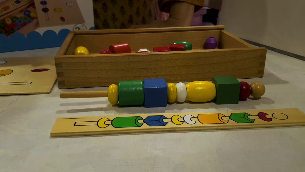 Beading, Sequence & Pattern game from Unnati Library - YouTube