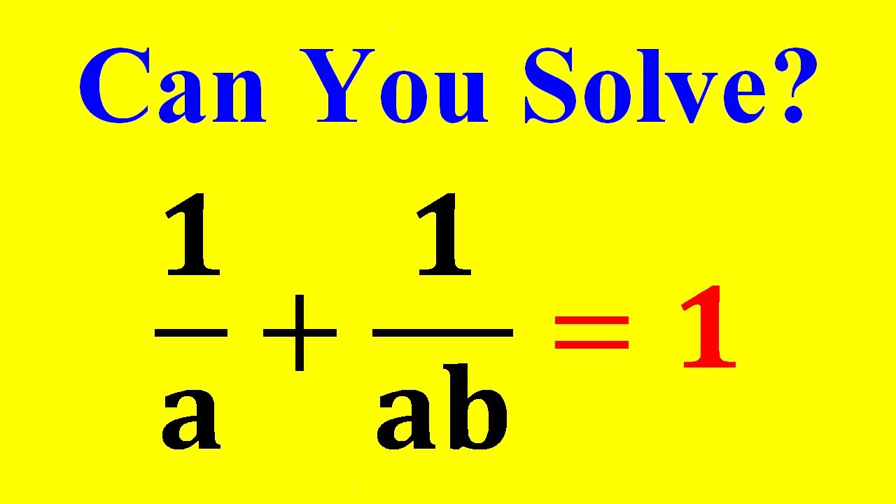 Integer Solution Of A Algebra Equation Youtube
