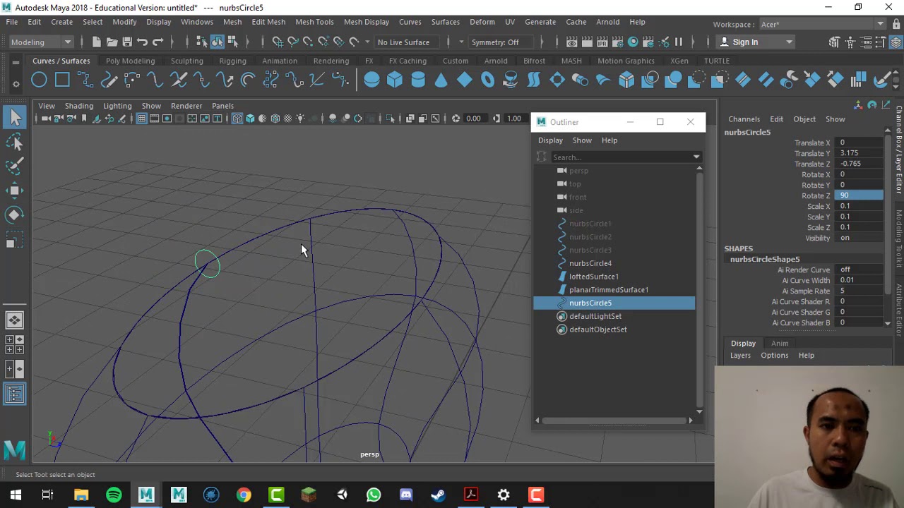 3D Modeling - Lab 4: Patch Modeling - Extrude Part 1 - YouTube