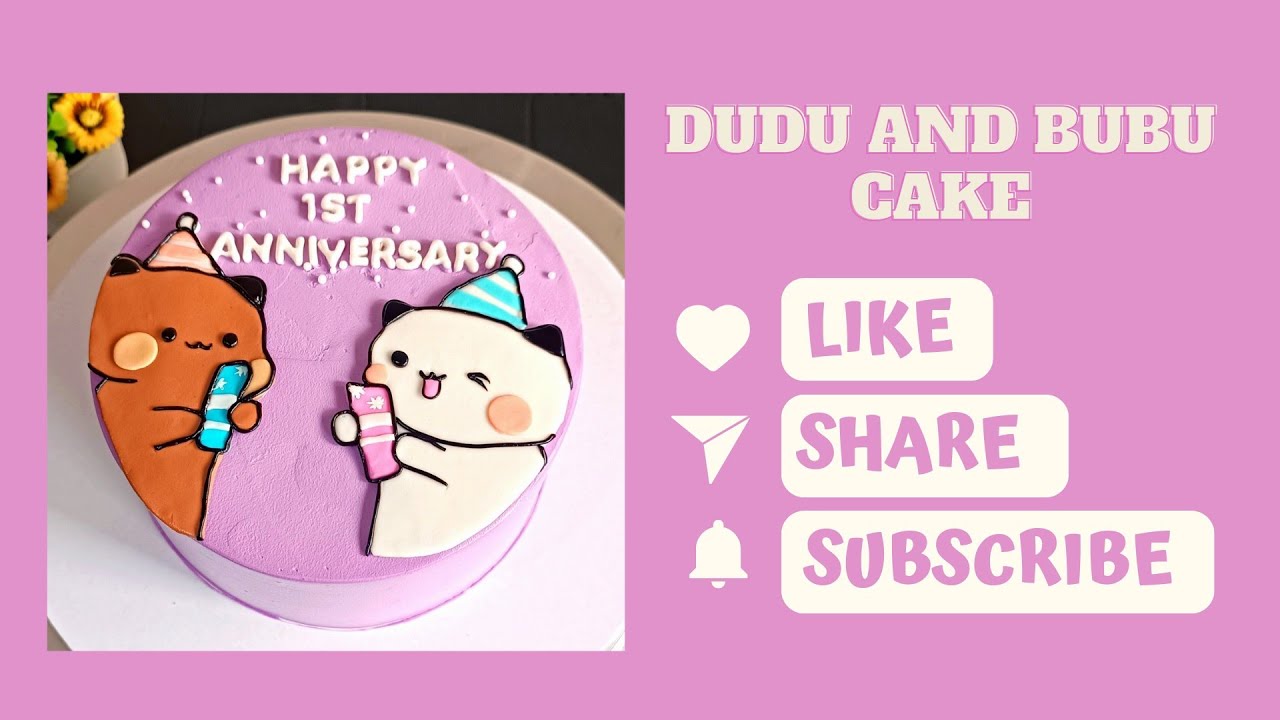Dudu and Bubu Cake (cute bear cake) - YouTube
