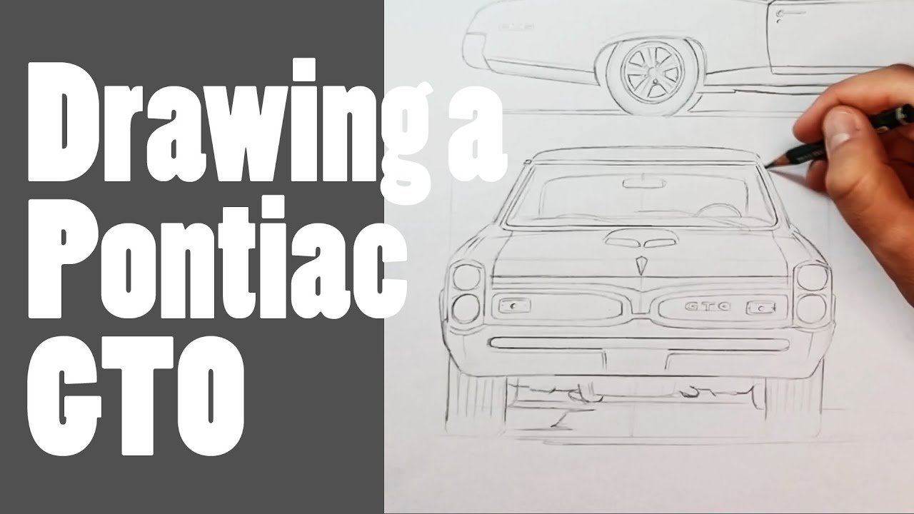 Drawing a Pontiac GTO Timelapse - YouTube