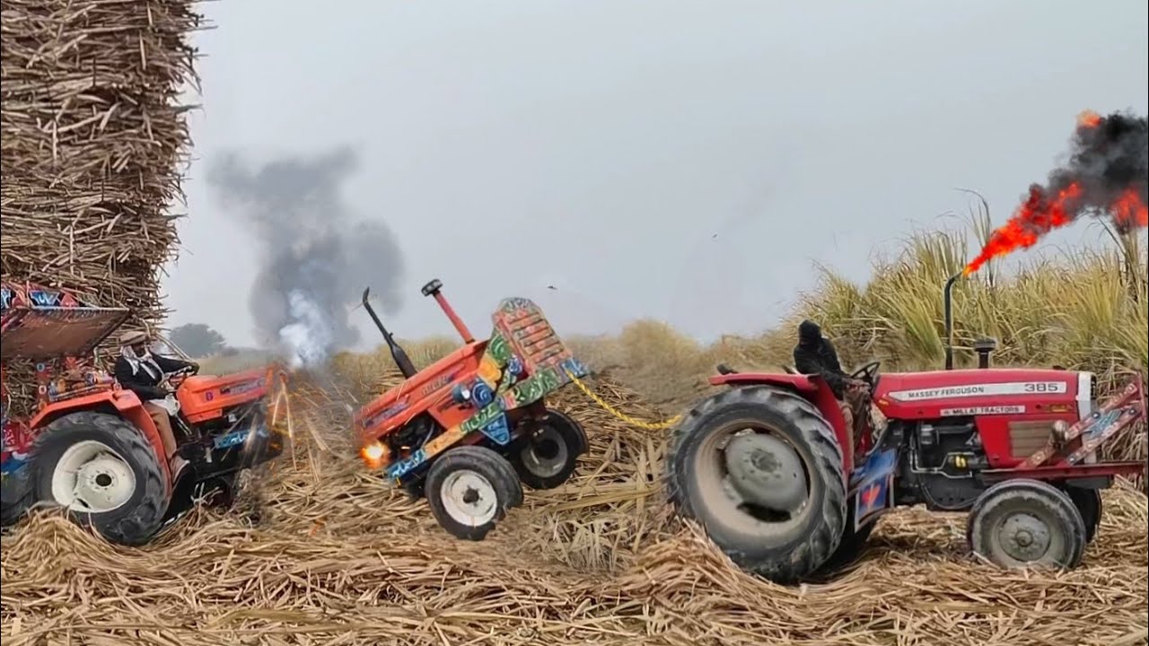 Alghazi tractor power fails | mf 385 tractor stunts | tractors power ...