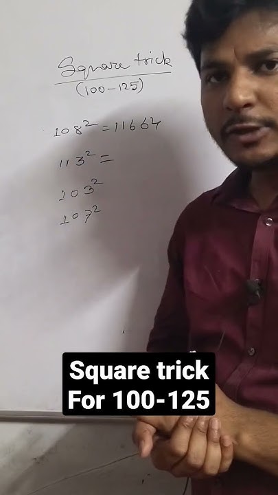 Square trick for 100-125 | #ssc #ssccgl #sscchsl #maths #math #mathstricks #square #squaretrick ...