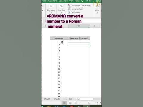 Excel Hack: Switch Numbers to Roman Numerals |2024 Excel tips - YouTube