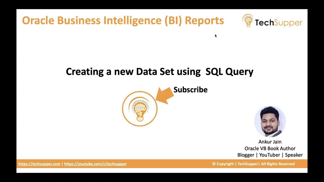 How to create SQL based Data Set in Oracle Business Intelligence - YouTube