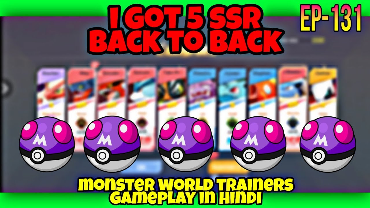 SUMMONING 5 SSR BACK TO BACK in Monster World Trainers gameplay EP-131 ...