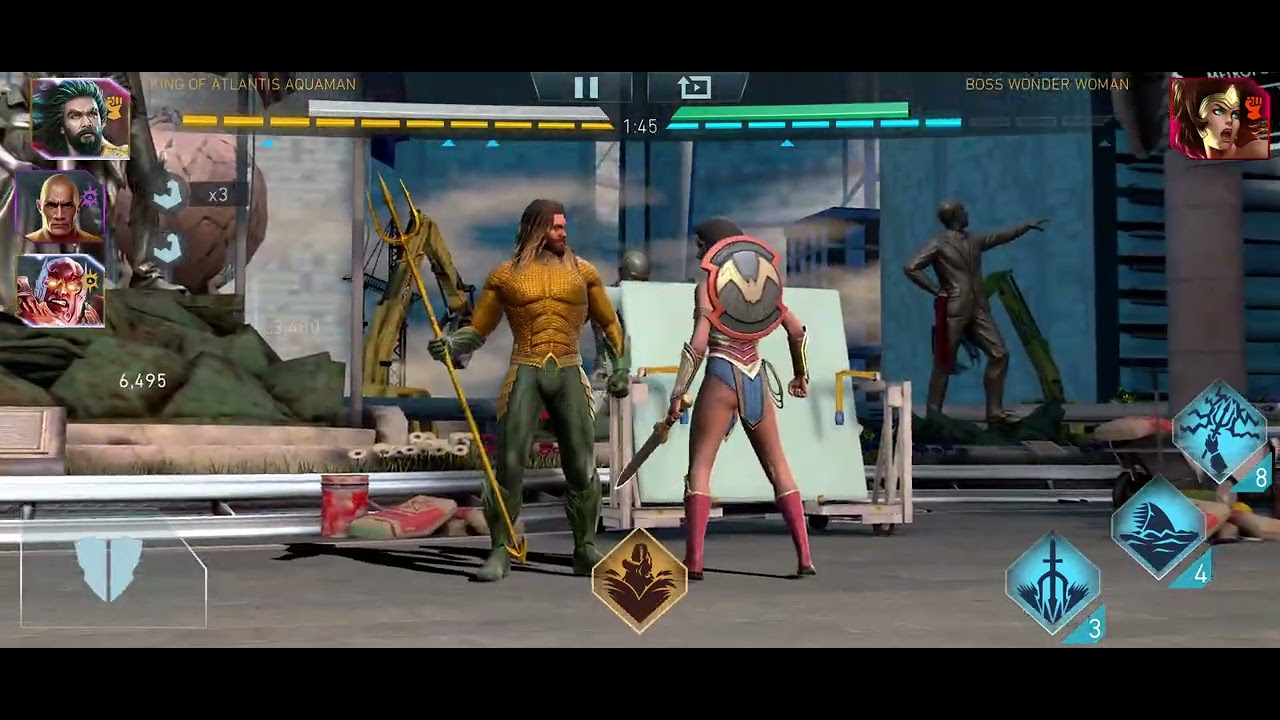 (Crash) Injustice 2 Mobile - Solo Raid Dark Nights H6T3 Wonder Woman ...