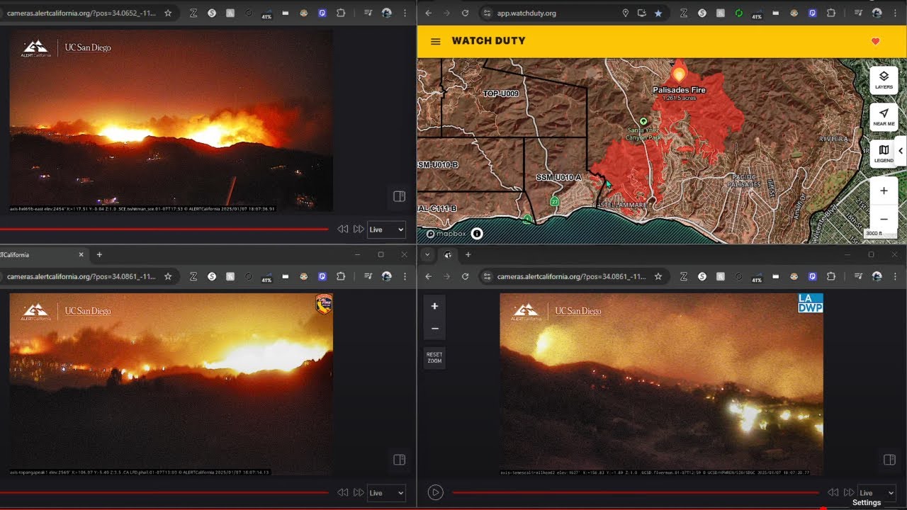 Wind-driven wildfire ravages Pacific Palisades in Los Angeles - YouTube