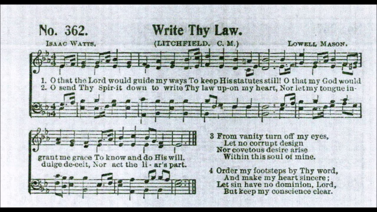 O That The Lord Would Guide My Ways (Litchfield) - YouTube