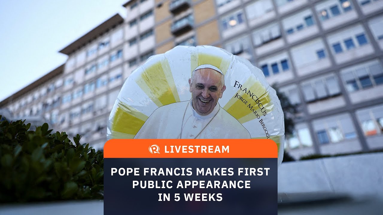 LIVE: Pope Francis makes first public appearance in 5 weeks - YouTube