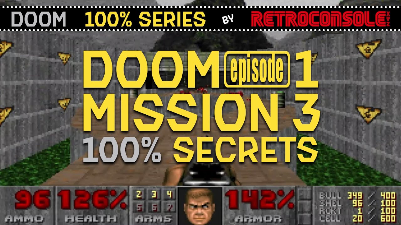 Doom 1 - Episode 1, Mission 3 - Secrets 100% [MS-DOS, 1993] - YouTube