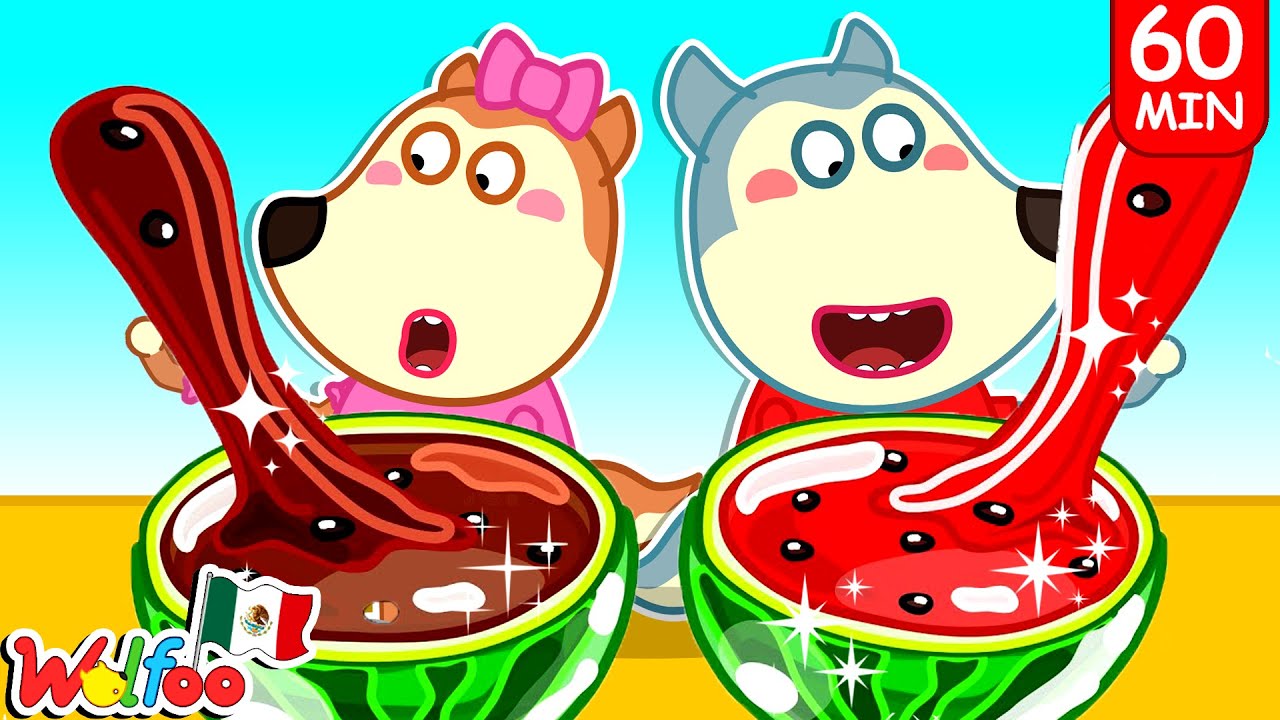 Wolfoo y Lucy hacen Desafío de limo de sandía 🍉 Dibujos animados ...